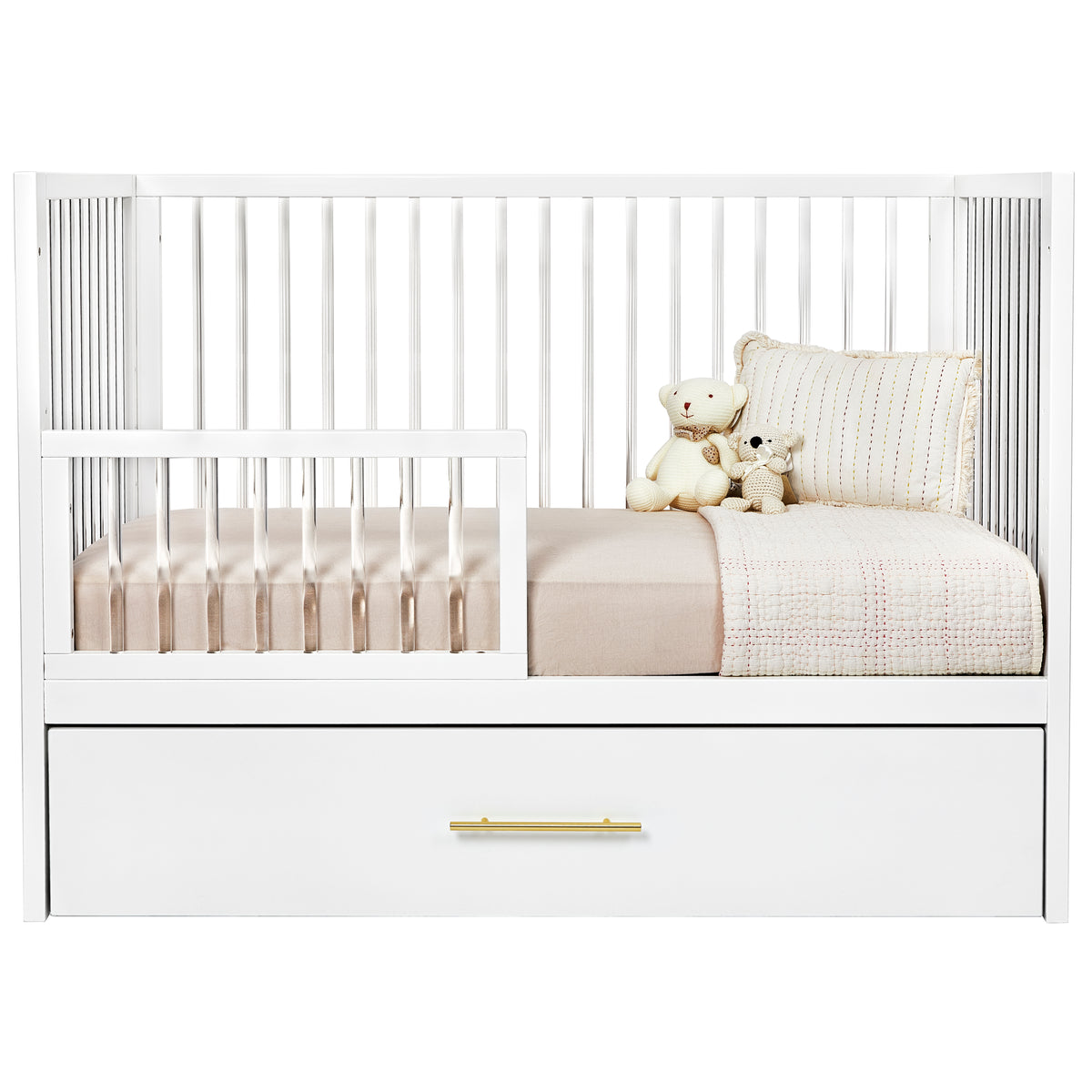 HushCrib Convertible Acrylic Crib with Trundle – Twinkle Baby Boutique
